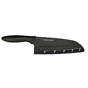 Kai Pure Komachi 2 Hollow Ground Santoku Knife 6.5", Asian-Inspired Knife for All-Purpose Food Prep, Chef Knife Alternative, Hand-Sharpened Japanese Knife