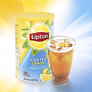 Lipton Lemon Powdered Iced Tea, Sweetened, Makes 28 Quarts