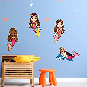 Mermaid Stickers,Make Your Own Mermaid Stickers,Make A Mermaid Stickers DIY Stickers Perfect For Mermaid Party Supplies & Favors for Kids Goodie Bag Filler Rewards (24 Sheets) (Make-A-Mermaid Stickers)