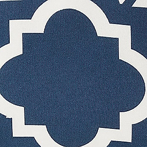 Pillow Perfect Outdoor/Indoor Carmody Navy Lumbar Pillows, 2 Count (Pack of 1), Blue