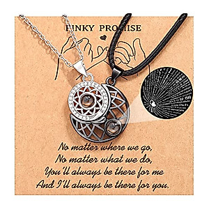 UPROMI Couples Gift Ideas, Matching Necklace for Couple Gifts I Love You Couples Stuff Cute Birthday Anniversary Sweetest Wedding Christimas Valentines Day Gifts for Him Her Boyfriend Girlfriend