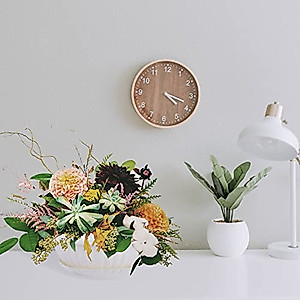 TITATI 6pcs 12.59” Hanging Planters for Outdoor Plants, Indoor Hanging Flower Pots Hanging Plant Holder with Drainage Hole Tray Hooks, Plastic Hanging Plant Baskets for Graden Home Porch White Color