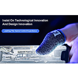 Finger Sleeve for Gaming,Seamless Thumb Finger Sleeve Silver Fiber Mobile Phone Gaming Finger Sleeves, Breathable & Sweatproof, for League of Legend, Pubg, Rules of Survival, Knives Out 10 Pack