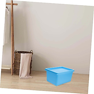 VOSAREA 2pcs Box storage box with lid plastic containers with lids plastic sundries storage plastic storage container cardboard file bin pantry organization office with cover pp food