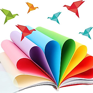 MIDUOLE Origami Paper, 100 Pcs Colored A4 Paper - 20 Vivid Colors - Double Sided, Easy Fold Paper for Kids Adult Beginners Training Arts & Crafts Projects 8.3" X 11.7".