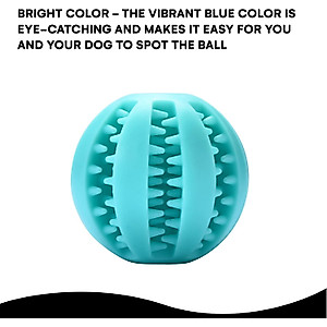 Interactive Dog Chew Toy Ball - Bite-Resistant Dog Treat Ball Dispenser Feeder - Ideal as Dog Puzzle Toys for Dog Boredom, Puppy Teething & Mind Stimulating Training Exercise (Color May Vary)