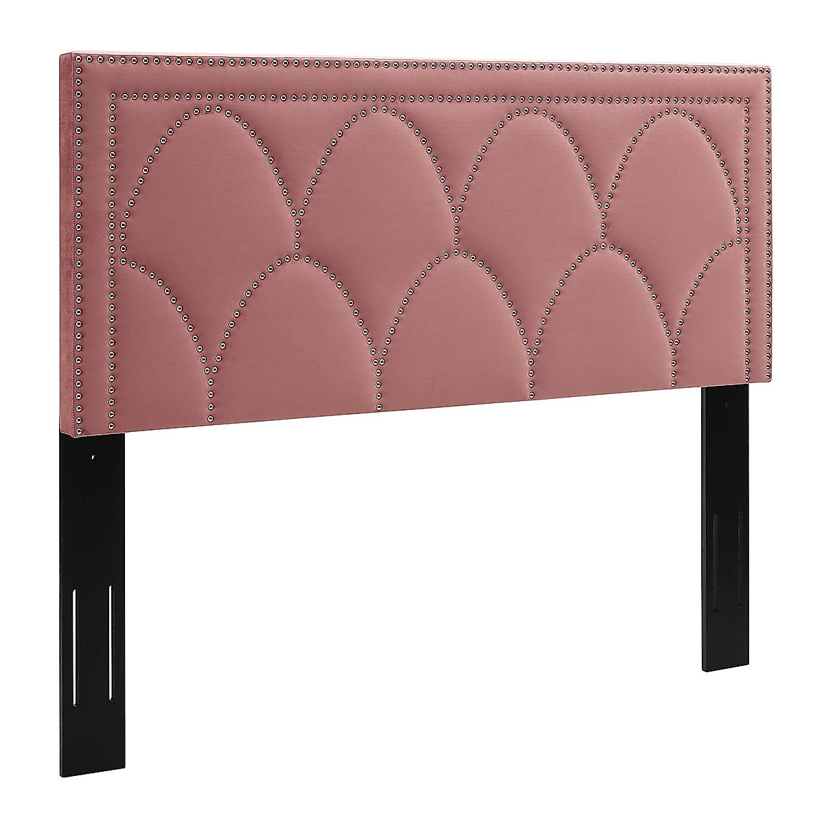 Modway Greta Channel Tufted Performance Velvet Full/Queen Headboard in Dusty Rose