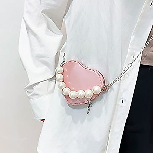 CALLARON Heart Shape Purse Heart Crossbody Bag Heart Shaped Handbag Small Clutch