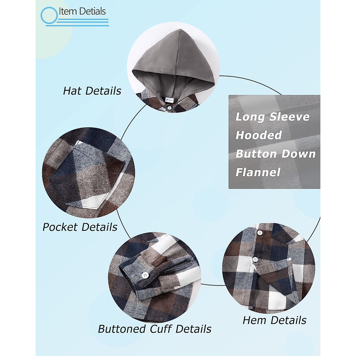 Toddler Boy Girls Clothes Plaid Long Sleeve Shirt Boys Collared Hooded Flannel Shirt Top Fall Jacket Outfits Yellow 2T 3T Button Down Shirt