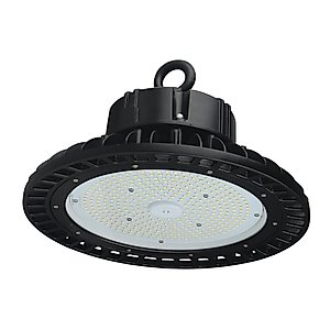 240W UFO LED High Bay Light for Warehouses, Gyms, C-Stores, 27000 Lumens, 5700K, Black, UL DLC Listed