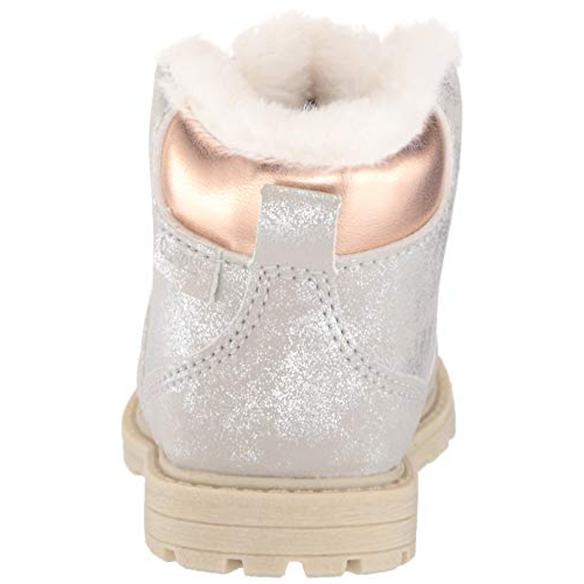 OshKosh B'Gosh girls Fashion Boot, Ivory, 4 Toddler US