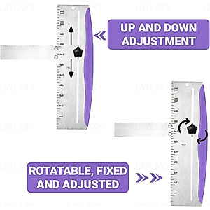 12 Inch Stainless Steel Cake Scraper, Leveler and Smoother, Icing Spatula, Perfect Tool for Icing, Frosting, Cream Edge. Adjustable Kitchen Spatula for Mousse, Cheese & Cream Cake