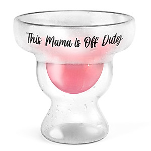 GALVANOX Margarita Freezer Glass Gift for Mom (12oz) ICE-Wall Insulated Frozen Cocktail Stemless Drinking Cup (Gift for Mothers Day, Christmas or Birthday)