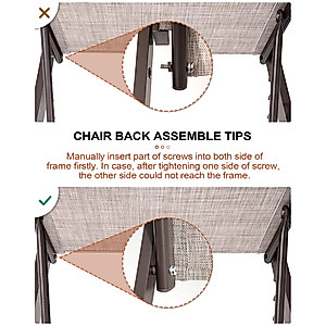 Crestlive Products Aluminum Adjustable Chaise Lounge Chair Five-Position and Full Flat Outdoor Recliner All Weather for Patio, Beach, Yard, Pool (1PC Beige)