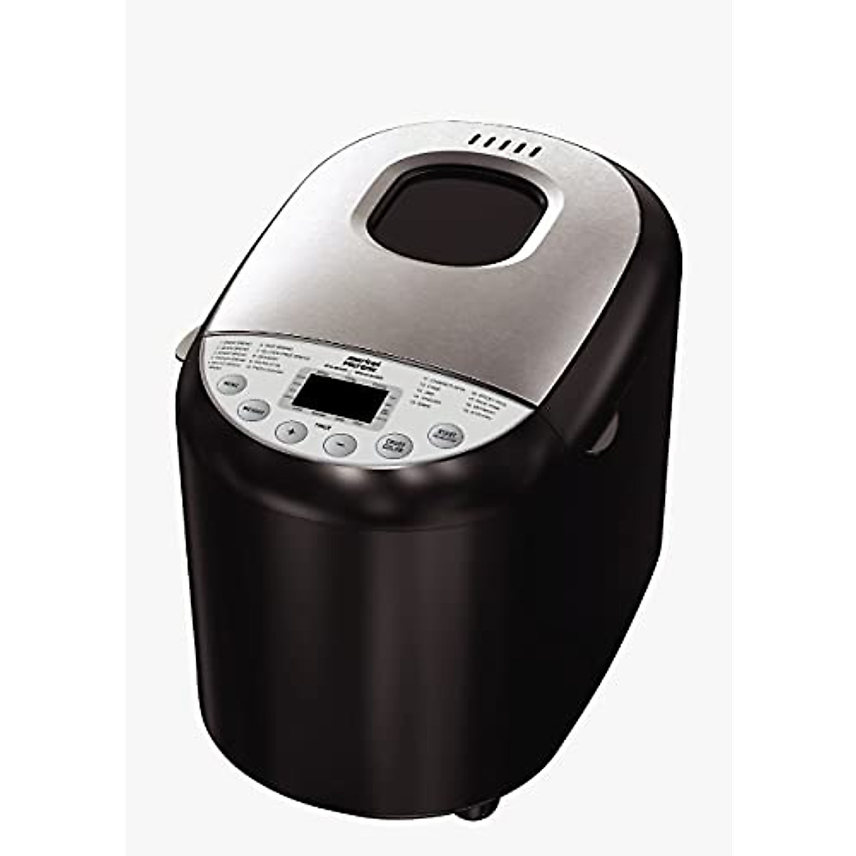 AMERICAN MICRONIC- Bread Maker with 19 Pre-Programmed Menus including Gluten free, 3 Crust Colors, LCD Display, and 550W Power, Stainless Steel top- Model AMI-BM3-550WDx (Black & Steel)