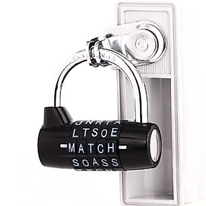 NBYT Combination Padlocks Portable Zinc Lock with Code and Letter/Word Combination Ideal for lockers, Gym, gate, Fence, Toolbox, case, hasp Storage and Outdoor use - 5-Letter Dial Lock.