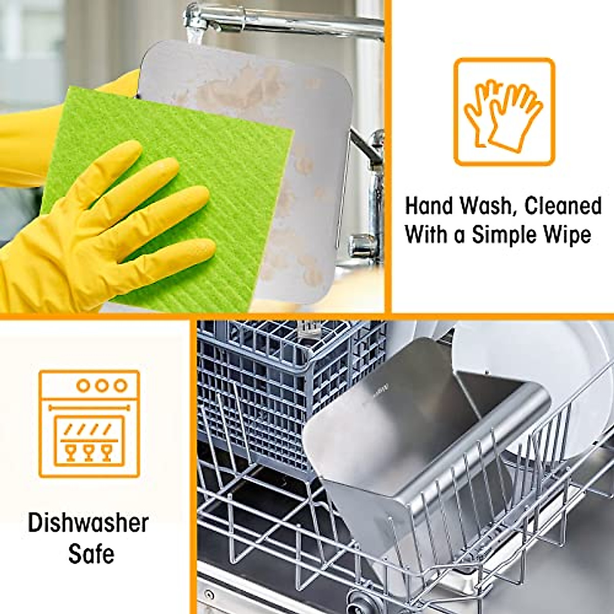 Aigrettei Burger Press - Heavy Duty Smooth Stainless Steel Hamburger Presser for Grill, Griddle, Patty, Bacon, Ham & Grilled Sandwich - Non-Stick & Dishwasher Safe, Grilling Accessories - 5.5x5.5