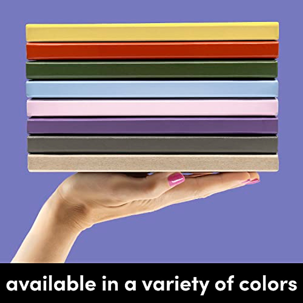 PAPERAGE Recycled Lined Journal Notebook, (Black), 160 Pages, Medium 5.7 inches x 8 inches - 100 gsm Thick Paper, Hardcover