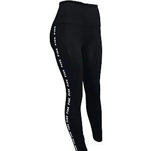 Victoria's Secret Pink Active High Waist Full Length Cotton Legging Black/White Size X-Large New