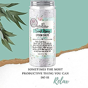 Bella & Bear Soak Away Epsom Bath Salts, Detox, Soothes Sore Muscles, Exfoliates, 14oz