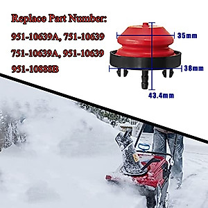 Wanotine 951-10639A Primer Bulb 570682A for MTD Craftsman Troy-Bilt Ryobi Bolens Yard Machines Snowblower 951-10639 751-10639, Replace Tecumseh 570682A TC-570682A (5 Packs)