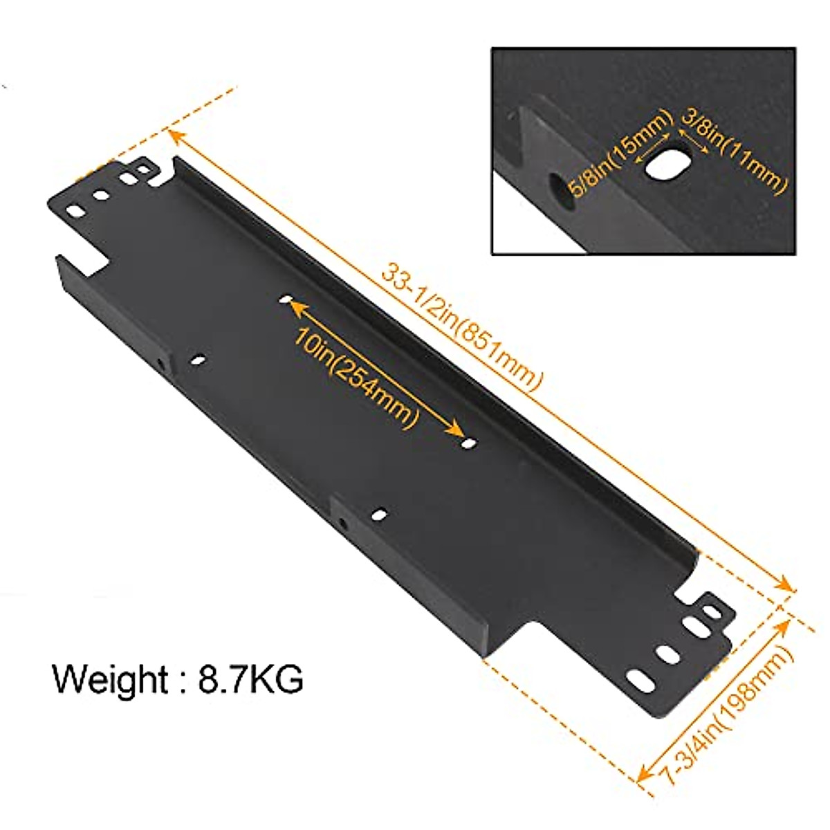 Winch Mounting Plate Compatible with 1987-2006 Jeep Wrangler YJ TJ LJ 4WD 12000 LBS Capacity