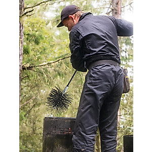 Chimney Cleaning Brush with Standard 1/4" NPT End Fitting- 6 Inch Fiberglass Chimney Brush for Cleaning Chimney Hearth Fireplace