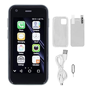 Small Mini Smartphone 3G, Dual SIM Unlocked Cell Phone 1GB RAM 8GB ROM, 2.5 Inch Android6 Mobile Phone for Seniors Kids Gifts, 2+5MP HD Camera, 1580mAh Battery (Green)