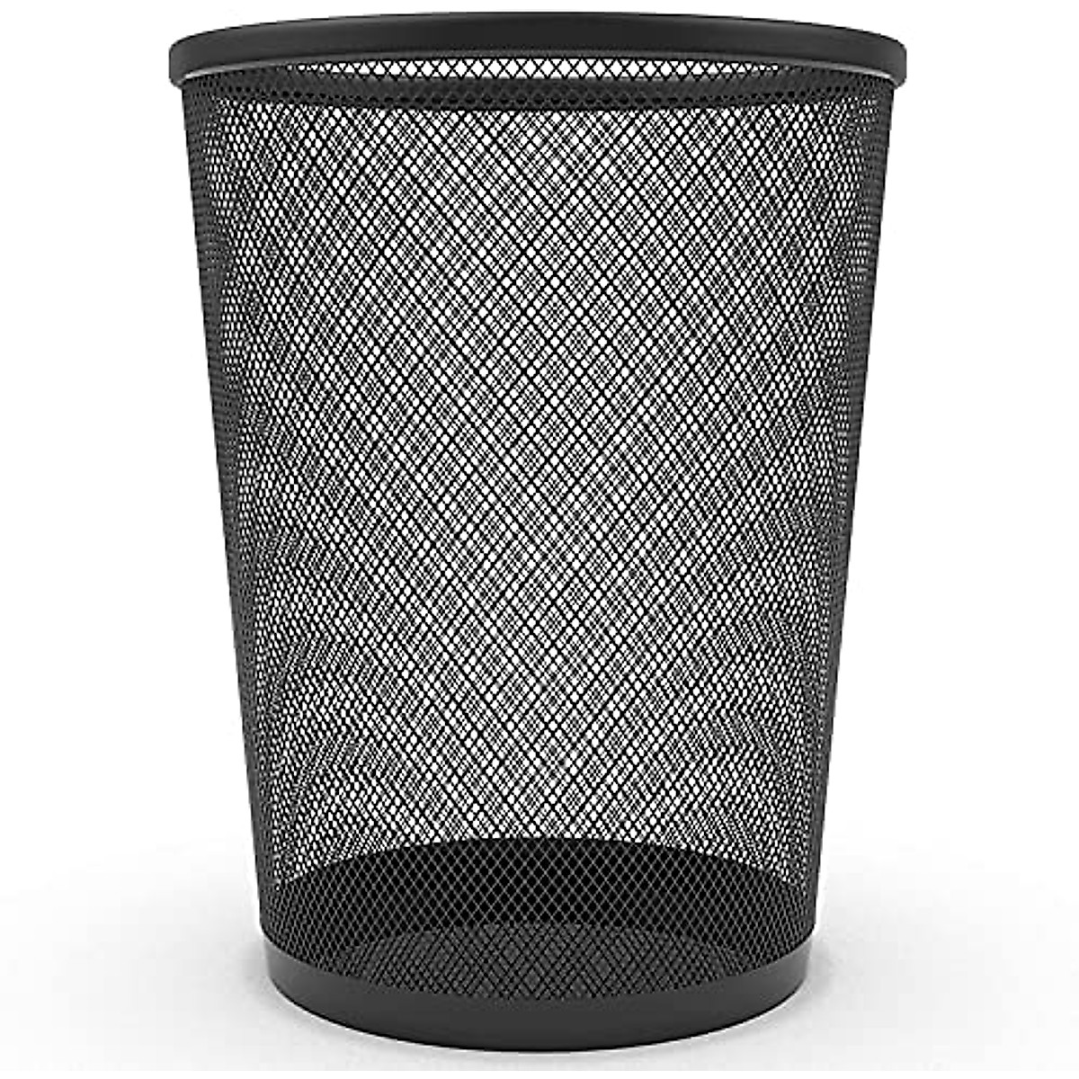 Zuvo Circular Mesh Waste Paper Bin, Lightweight Waste Basket Garbage Can, Metal Trash Bin Ideal for Kitchen Home Office Dorm Room Living Room Desk Bedroom (1)