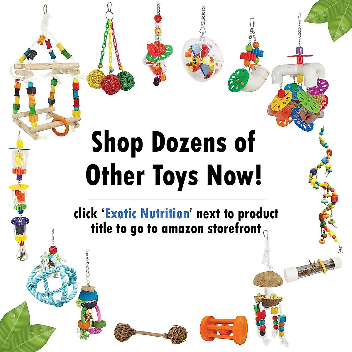 Cage Enhancement Set - Interactive Climbing Foraging Natural Branch Perch Cage Accessory Toy Bundle - for Sugar Gliders, Rats, Ferrets, Hamsters, Squirrels, Parrots, Birds, Marmosets, Degus, Monkeys