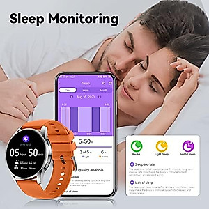 Smart Watch for Men Women Waterproof HD Fitness Tracker Watch with Heart Rate Monitor Sleep Tracker Pedometer Smartwatch Compatible with iPhone Samsung