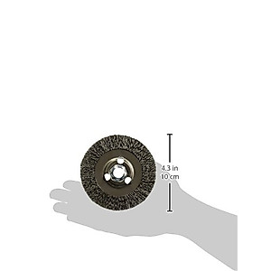 BOSCH WB569 4-Inch Crimped Carbon Steel Wire Wheel, 5/8-Inch x 11 Thread Arbor