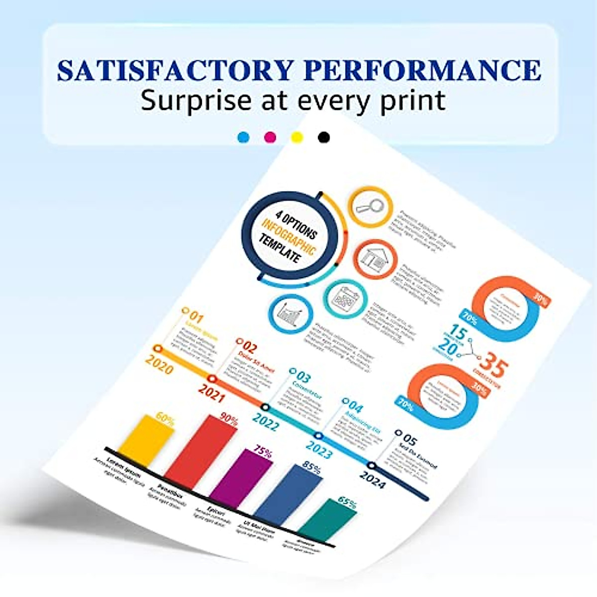 HaloFox Compatible Ink Cartridge Replacement for Canon 280 281 PGI-280XXL CLI-281XXL for Canon Pixma TR8520 TR7520 TR8620 TS6220 TS6320 TS6300 TS6200 TS6120 TS6100 TS9520 TS9521C Printer Ink (5 Pack)