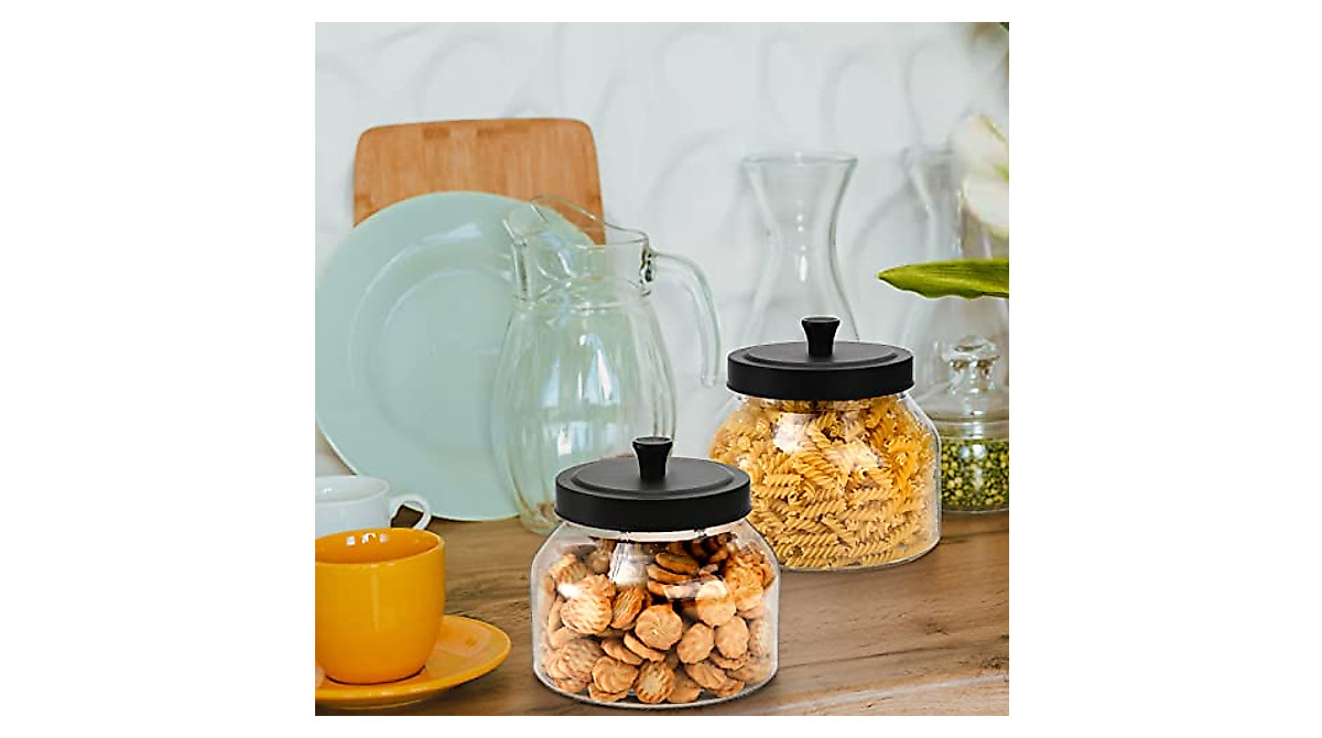 AVLA 3 Pack Airtight Glass Jars for Food Storage