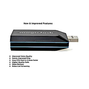 magicJack, New 2022 VOIP Phone Adapter, Portable Home and On-The-Go Digital Service. Unlimited Calls to US and Canada. NO Monthly Bill | Featuring magicIN™ & magicOUT™ Service