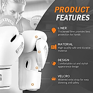 Boxing Gloves for Men and Women Suitable for Boxing Kickboxing Mixed Martial Arts Muay Thai MMA Heavy Bag Fighting Training