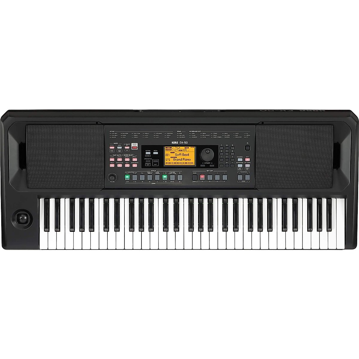 Korg EK-50 Entertainer Keyboard Bundle with Adjustable Stand, Bench, Sustain Pedal, Instructional Book, Austin Bazaar Instructional DVD, and Polishing Cloth