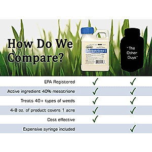 Liquid Harvest Mesotrione - 8oz - Mesotrione Concentrate (Compare to Tenacity) - Pre and Post-Emergent Weed Killer for Lawn and Turf Grasses