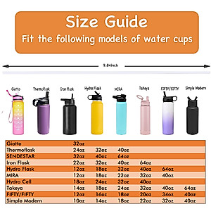 Miracredo 7 PCS Replacement Straws for Simple Modern, Fit Giotto, Fit Thermoflask and for More Water Flask, BPA Free Straws Fit Takeya Replacement Straw, Come with 2 Straw Cleaner Brushes