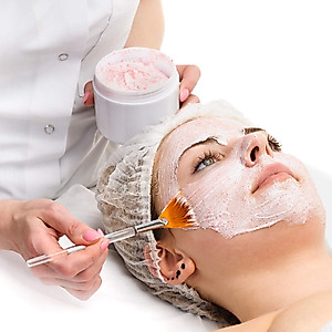 16 Pieces Face Mask Fan Brush Applicator Set Includes Soft Facial Fan Brush Esthetician Face Mask Brush Cosmetic Makeup Tools for Eyelash Extension(6 Inches long,Simple)