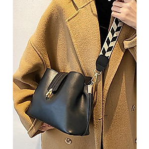 Women Shoulder Bags PU Leather Cute Hobo Tote Handbag Cossbody Purse with Buckle Closure