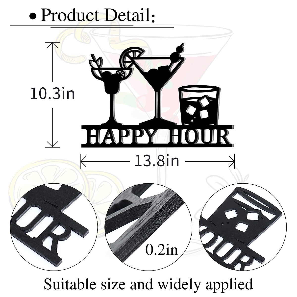 Zzbakress Happy Hour Sign (style2)