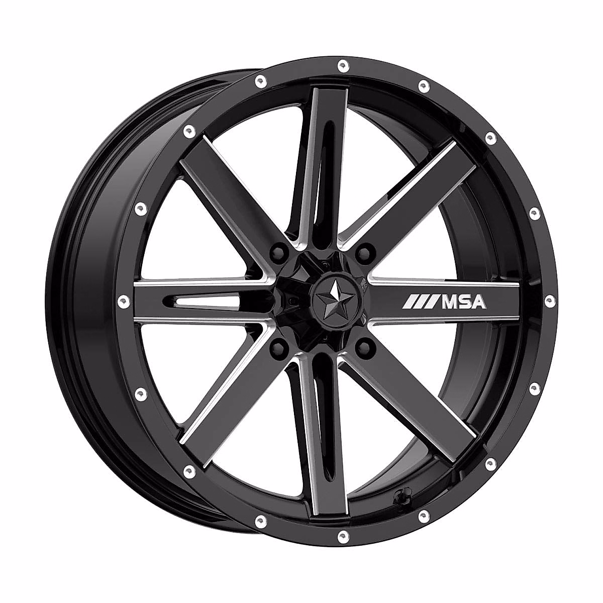 MSA Offroad Wheels MA41 15X7 4X156 G-BLK MILL 10MM - M41-05756
