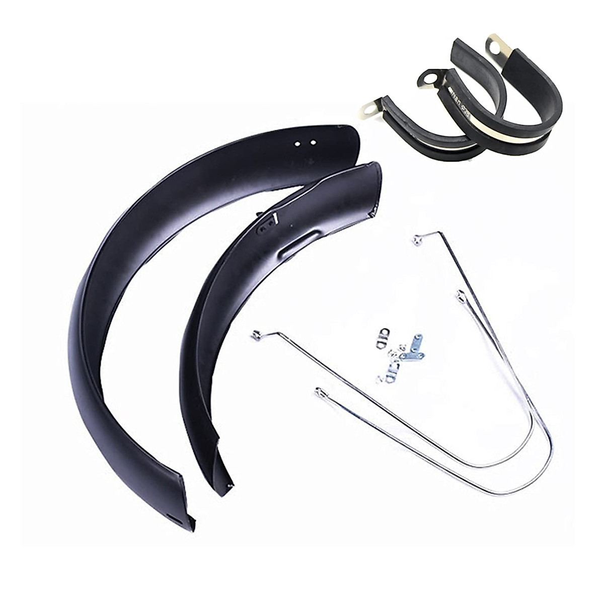 Bike Fender, Portable Bicycle Mudguard,Portable Adjustable Mountain Bike Front and Rear Mud Guard Fenders set, 20 Inch Snowmobile Bike Mudguard Electric Bicycle Fender Aluminum Alloy E-Bike Wings Stro