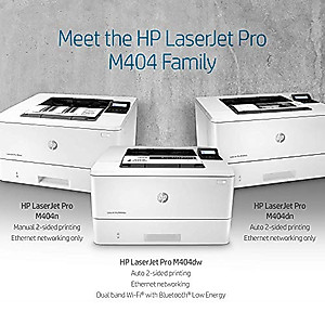 HP Laserjet Pro M404dn Monochrome Laser Printer with Built-in Ethernet & Double-Sided Printing, Amazon Dash Replenishment Ready (W1A53A) (Renewed)