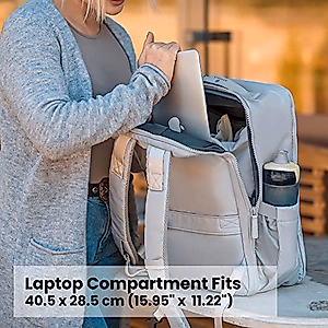 Nordace Laval Smart Business Travel Backpack with USB Charging Port, Water Resistant - Professional Laptop Backpack for Work, Meetings, and Daily Commute - 15.6 Inch (Grey)