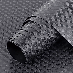 HooTown Shelf Liner Kitchen Cabinet Drawer Mats 17.5 Inch Wide x 6.5 Feet Long, Non Skid EVA Plastic Washable Oil Proof Pad for RV Drawer, Dish Plate Slippery Protection,White