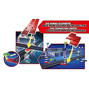 Carrera GO!!! Build 'N Race 62529 Racing Set 3.6 Electric Powered Slot Car Racing Kids Toy Blocks Race Track Set Includes 2 Hand Controllers and 2 Cars in 1:43 Scale