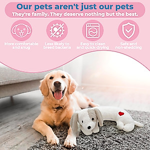 Moropaky Heartbeat Toy Heartbeat Stuffed Animal for Dogs, Heartbeat Puppy Toy for Anxiety Relief Calming Aid, Heartbeat Stuffed Toy for Behavioral Aid Crate Kennel Training, Puppy Essentials White