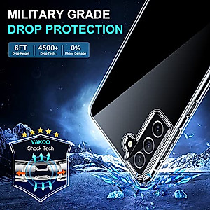 Vakoo for Samsung Galaxy S22 Plus Case, Anti-Yellow Soft Silicone Shockproof Protective Phone Case - Crystal Clear